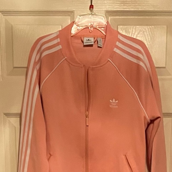 adidas | Jackets & Coats | Adidas Peach Colored Track Jacket Armpit To ...